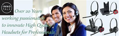 Innotalk Remote Answering Wireless Phone Headset Compatible With Poly Polycom Ip335