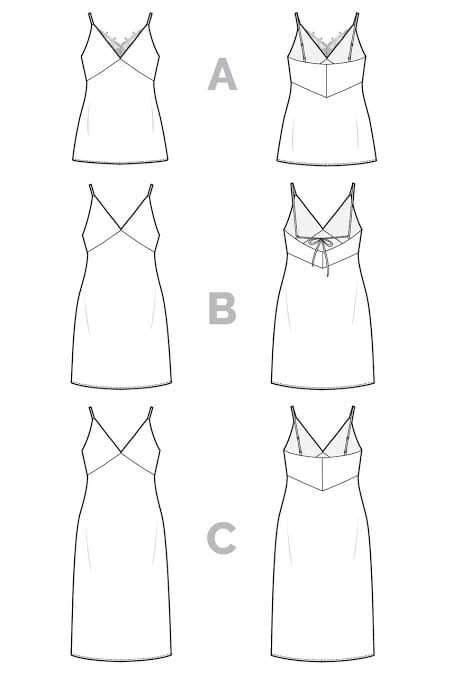 Bias Cut Slip Dress Pattern Slip Dress Sewing Pattern Free V Neck