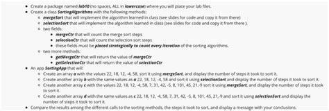 Solved Create A Package Named Lab 10 No Spaces All In