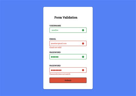 Github Kimicasaminaform Validation Form Validation Ensures Correct