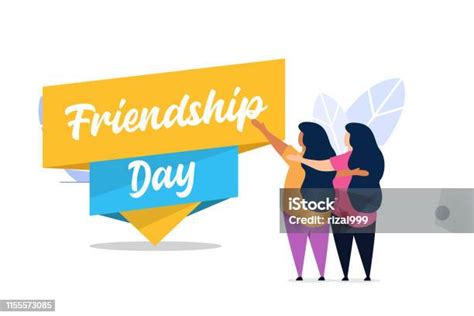 행복 한 우정 일 편평한 창조적인 삽화 벡터의 그래픽 작은 사람들의 우정 일 평면 그림 벡터 벡터 우정 일 평면 그림 배너 웹 사이트 방문 페이지 National Best