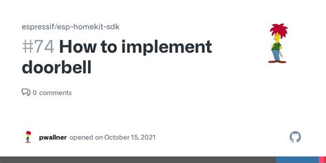 How To Implement Doorbell · Issue 74 · Espressifesp Homekit Sdk · Github