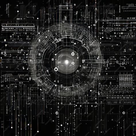 The Binary Matrix Unveiling The Monochrome Blueprint Of Ones And Zeroes Premium Ai Generated Image