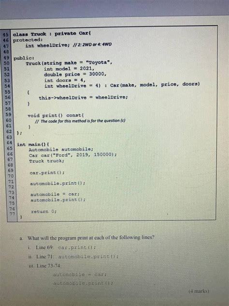 Solved Given Program C 2 Which Consists Of Three Classes