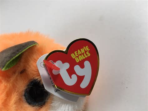 Ty Puffies Beanie Balls Plush Sherbet The Orange Fox 4 Inch New