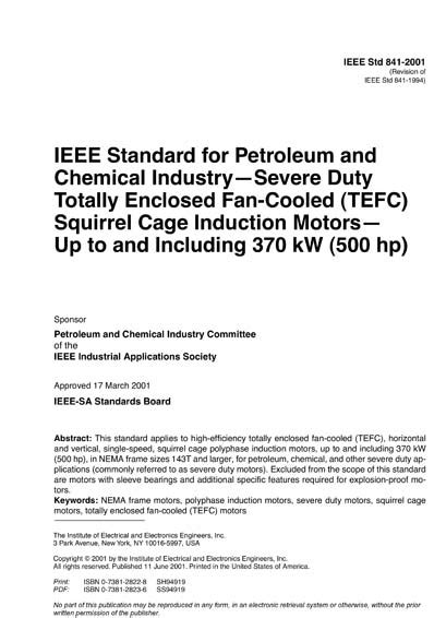 Petrochemical AC Induction Motor Standards A Comparison 60 OFF