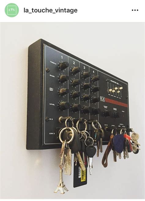 Vintage Key Rack With Multiple Different Types Of Keys