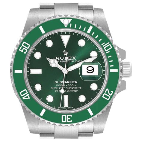 Rolex Submariner Hulk Green Dial Bezel Steel Mens Watch 116610lv For