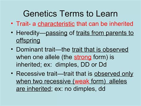 Genetics Vocabulary 400