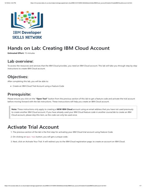 Create Ibm Cloud Account Step By Step Lab Guide