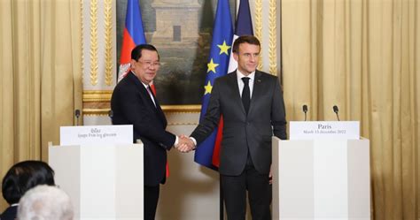 សម្ដេចតេជោ ហ៊ុន សែន ប្រកាសគាំទ្រកិច្ចខិតខំប្រឹងប្រែងរបស់ប្រធានាធិបតីបារាំង ក្នុងការ