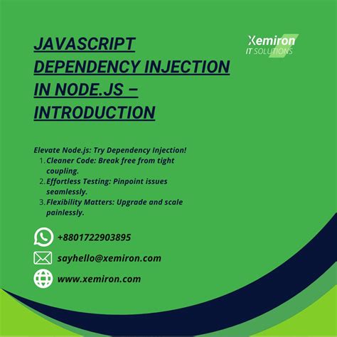 Xemiron It Solutions On Linkedin Nodejs Javascript Dependencyinjection Codequality Management