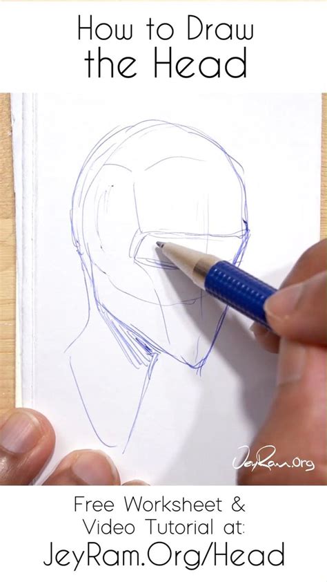 How To Draw The Head From Any Angle Free Worksheet Video Tutorial Video Figure Drawing
