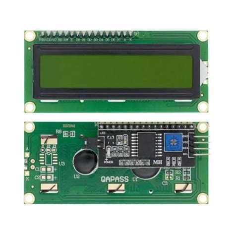 Módulo Display Lcd 1602 Para Arduino Tela Azulverde 5v Com Adaptador