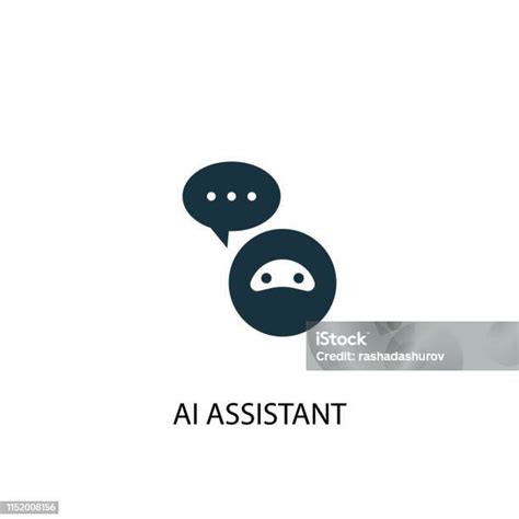 Ai 보조 아이콘입니다 간단한 요소 그림입니다 Ai 어시스턴트 컨셉 심볼 디자인 웹 및 모바일에 사용할 수 있습니다 개념에 대한