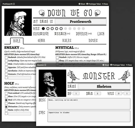 Down We Go Minimalist Osr Rpg Now Has A System For Foundry Vtt R Osr