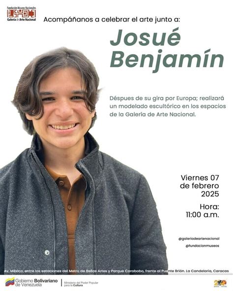 Josué Benjamín Realizará Un Modelado Escultórico En La Gan Este Viernes