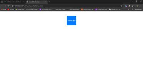 Add Rotation Effect To Html Element Using Css And Javascript