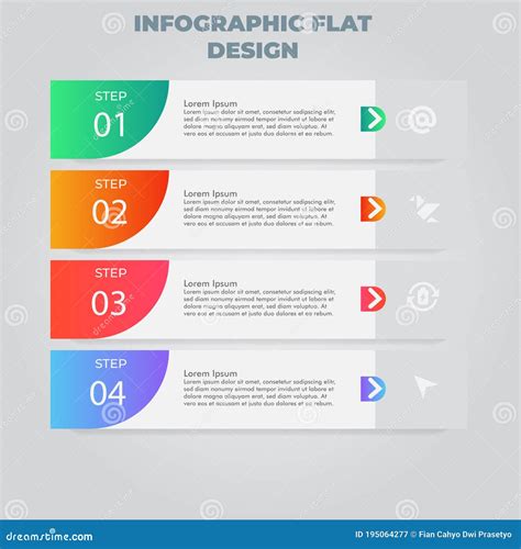 业务数据可视化 流程图 带有步骤选项部件或过程的图形图抽象元素 矢量 向量例证 插画 包括有 想法 数据 195064277