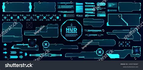 Digital Hud Ui Frames Futuristic User Stock Vector Royalty Free