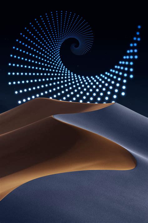 640x960 Fibonacci Sequence Night Dark Dunes 5k Iphone 4 Iphone 4s Hd