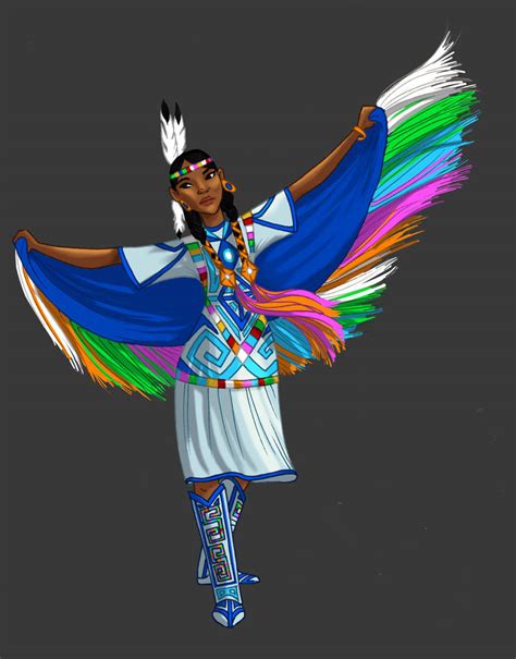 Fancy Shawl Dancer Drawing Free Download On Clipartmag