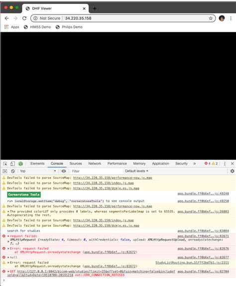 How Can I Turn Off Cors And Go Directly From The Ohif Container To A Dicom Web Destination In