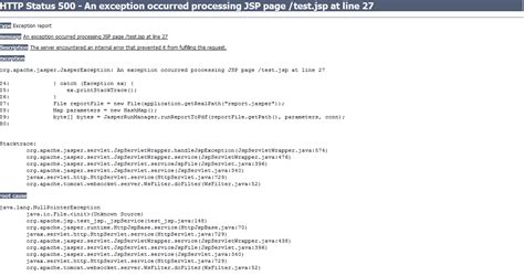 Tomcat Jasperreport Viewer Jsp Webapp Error Stack Overflow