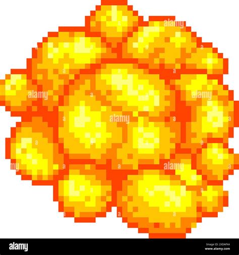 Pixel Art Explosion Bang 8 Bit Retro Game Style Vector Illustration Stock Vector Image And Art