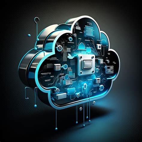 Premium Ai Image Realistic Cloud Computing Technology Illustration Created With Generative Ai
