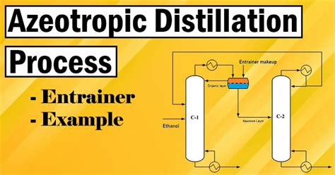Azeotropic Distillation Process In Detail Binary Separation Technique