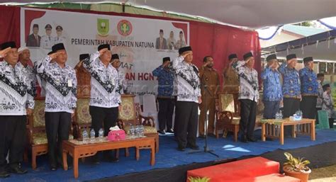 Commemoration Ceremony Of Pgri Anniversary And Hgn Natuna Regency In