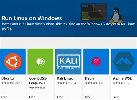 running linux on windows 10 tech tip bits