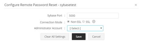 Remote Password Reset
