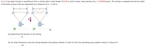 Solved A 11 2 Kg Object Hangs In Equilibrium From A String Chegg Com
