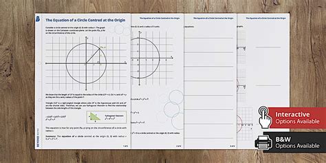 Graphing The Equation Of A Circle Centred At The Origin