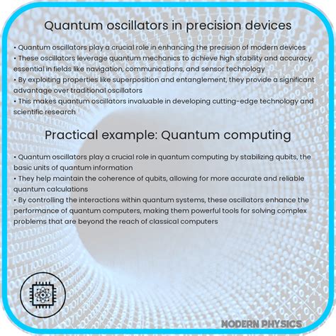 Quantum Oscillators Precision Stability And Control