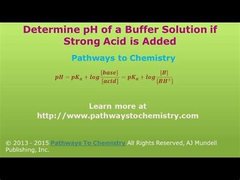 Buffers: Calculate pH when a Strong Acid is added to Buffer Solution - YouTube