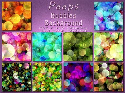 Second Life Marketplace Peeps Textures Bubbles Background