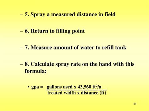 Ppt Sprayer Calibration Powerpoint Presentation Free Download Id