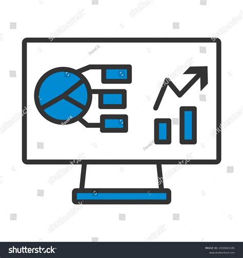 Monitor Analytics Diagram Icon Editable Bold Stock Vector Royalty Free 2192641181 Shutterstock