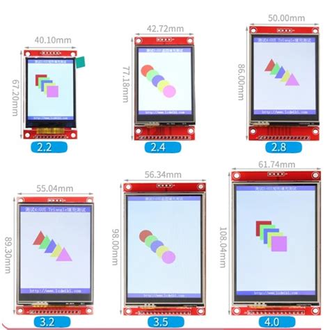 Tft Spi Lcd Touch Color Screen Display Module โมดูลจอแสดงผล สัมผัส สี ขนาดต่างๆ 2 8 2 4 2 2 2 0