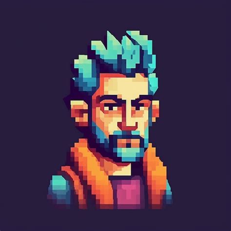 Premium Photo Pixel Art Character
