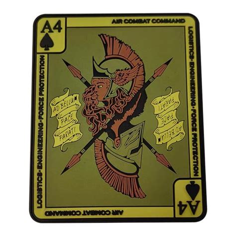 HQ ACC A4 Spade OCP PVC Patch Headquarters Air Combat Command A4 Patches
