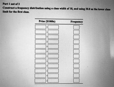 Get Answer Part Out Of 3 Construct 4 Frequency Distribution Using