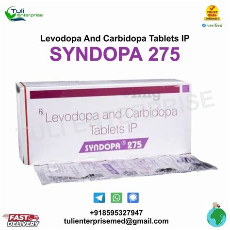 Syndopa 275 Levodopa And Carbidopa Tablets Ip At Rs 38stripe In New Delhi Id 2852431157862