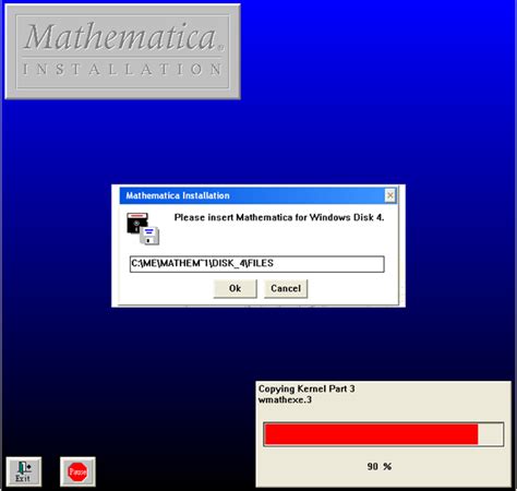 Screen Shots Showing Installation Of Mathematica 22 Onwindows Xp 32