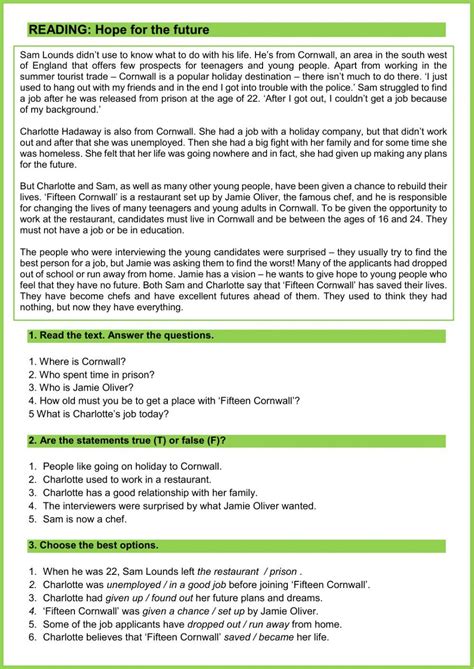 Listening And Reading B1 Worksheet Artofit