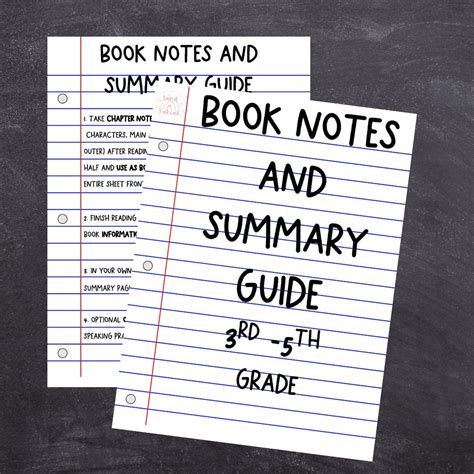 Book Notes And Summary Guide Etsy
